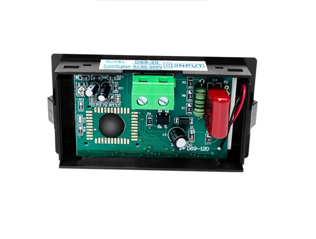D69-120 20 Voltmeter With Green Backlit And Back Cover Ac 80-500v Lcd ...