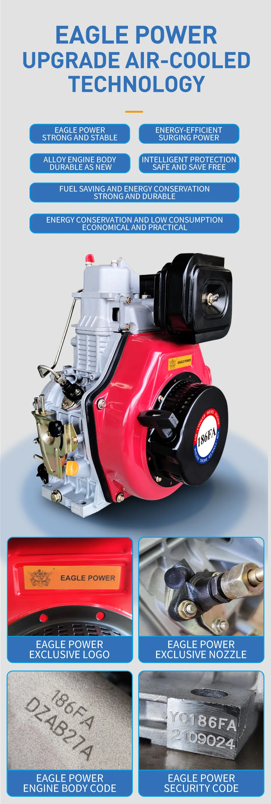 192FA Diesel Engine - 12HP, Easy to Operate, Reliable Power