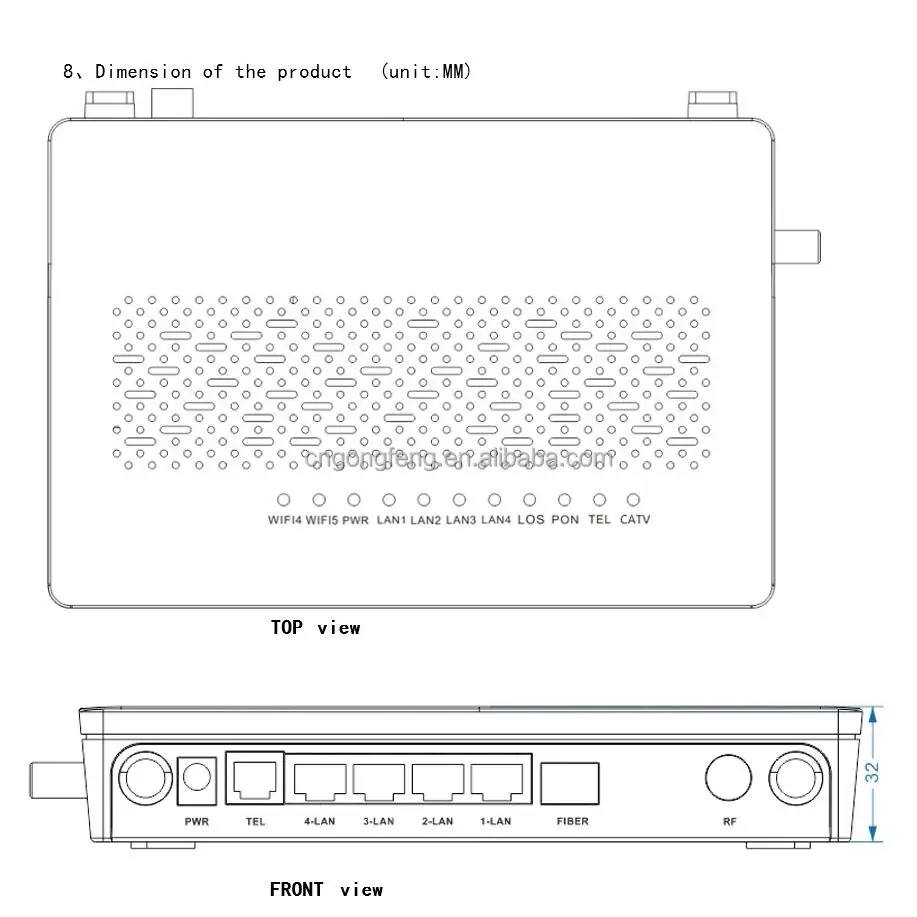 Gpon Epon Onu Dual Band Ac 4ge 2 Wifi Xpon Onu Router Fiber Optic ...