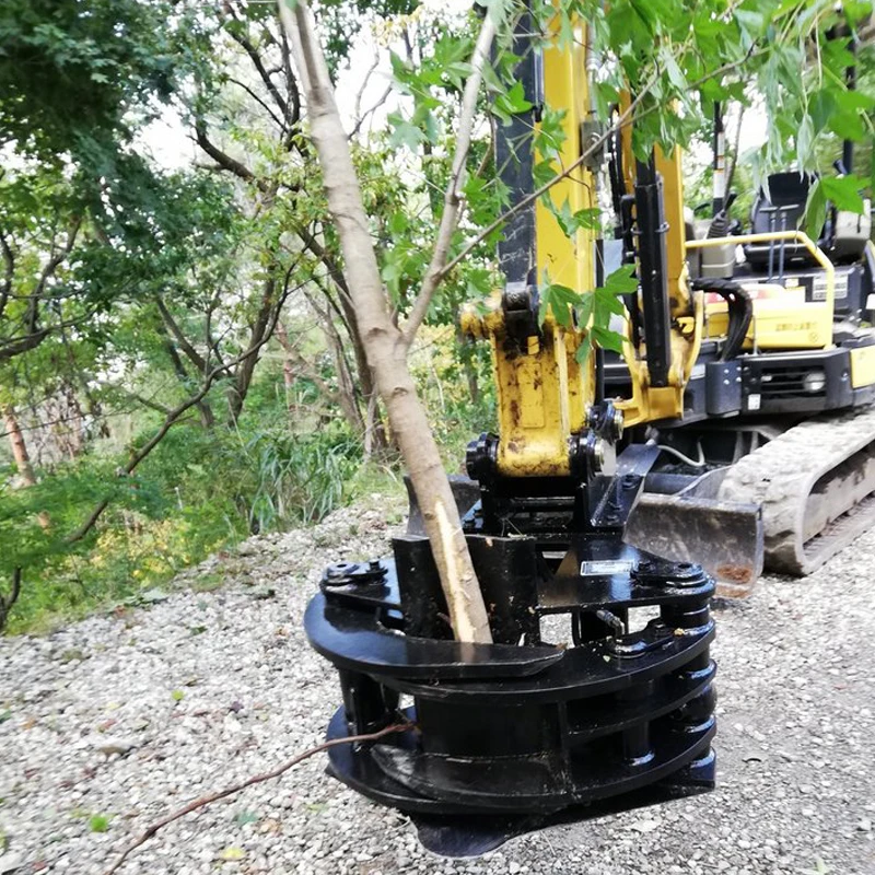 Hydraulic Wood Shear Tree Cutter Excavator Attachment Log Felling ...