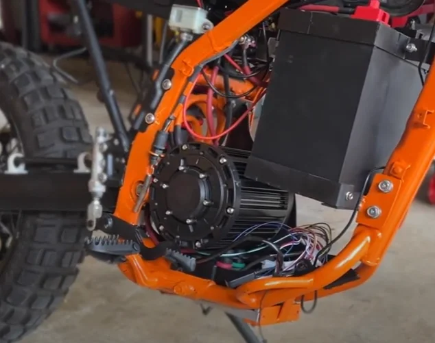 QS138 70H V3 72V 3000w Mid Drive Motor 1:2.37 Electric Scooter Bicycle ...