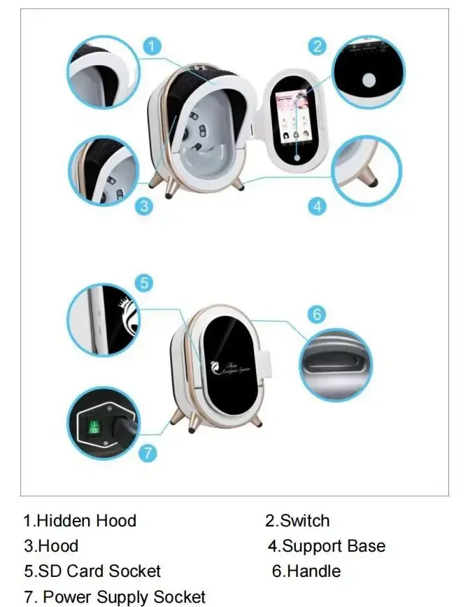 Korean Ai Skin Analysis Machine 3d Popular Health Machine Skin And Hair ...