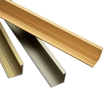 Aluminum Alloy Wall Panel Closing Wood Finish Decorative Line Metal I ...