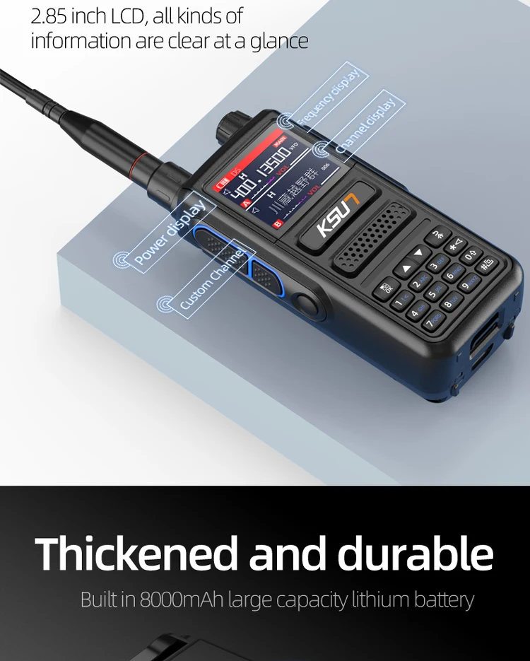 KSUN UV82D MDC Signaling Long Range Two Way Radio Ham Radio
