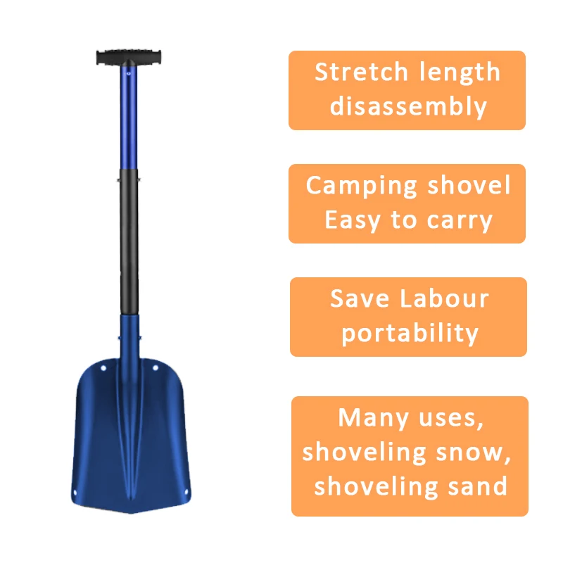Removable Metal Portable Manual Shovel Scoop Snow Shovel For Snow ...