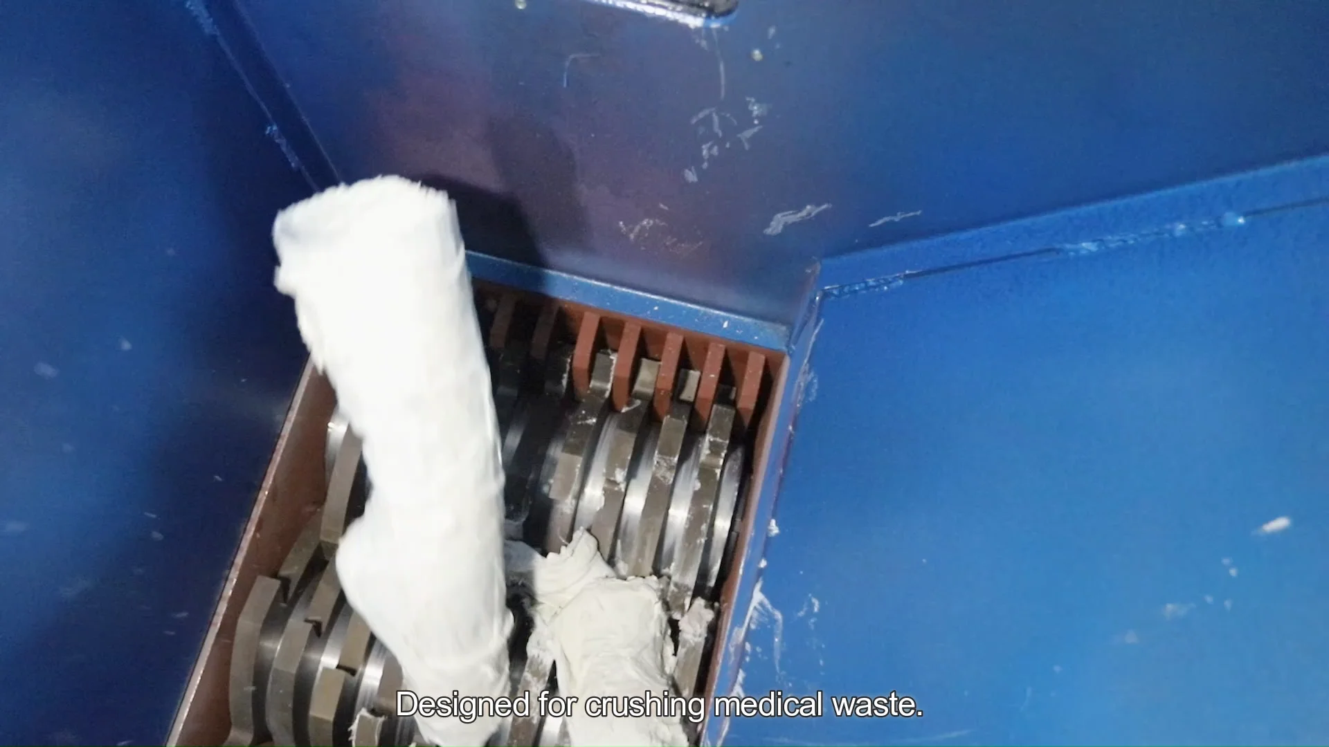 Pnss-300/400 Medical Waste Processing Machine Double Shaft Shredder For ...
