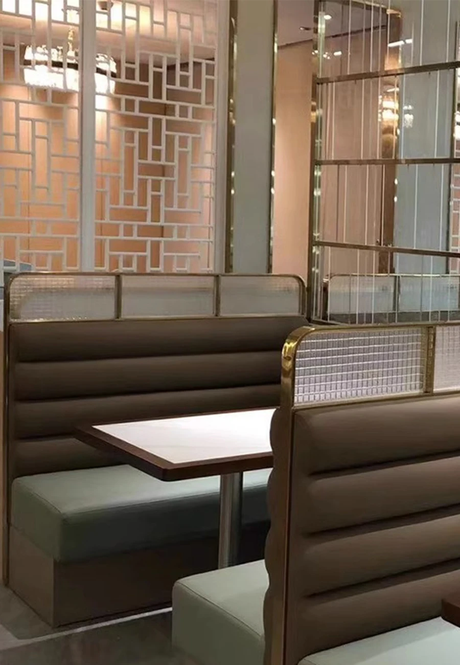 Modern Coffee Shop Booths Seat High Back Sofa Sets Cafe Bench Seating Fast Food Restaurant ...