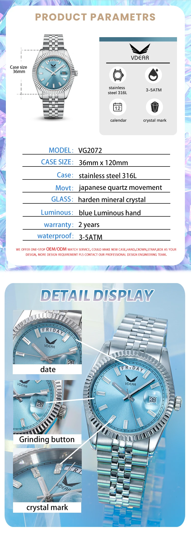 Wholesale Luxury Crystal Latest Design Original Quartz Men Clock ...