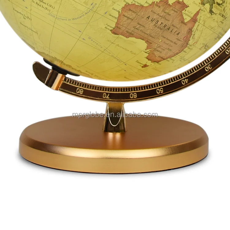 30cm Political World Map Globe with Metal Meridian & Base