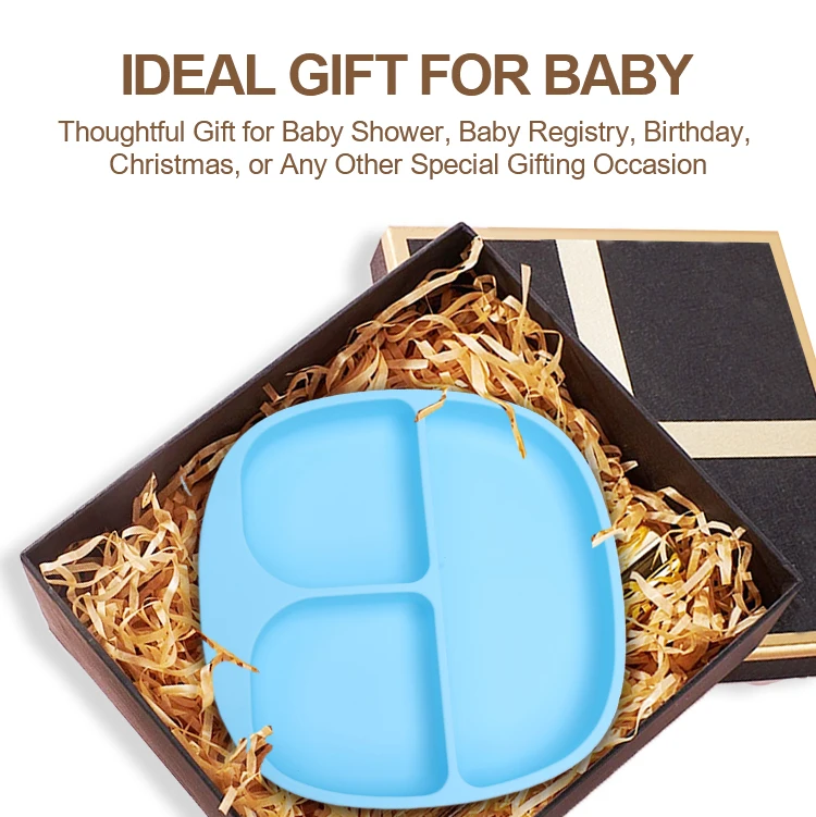 Kids Unbreakable Toddlers Independent Feeding Suction Plate Bowl Baby ...