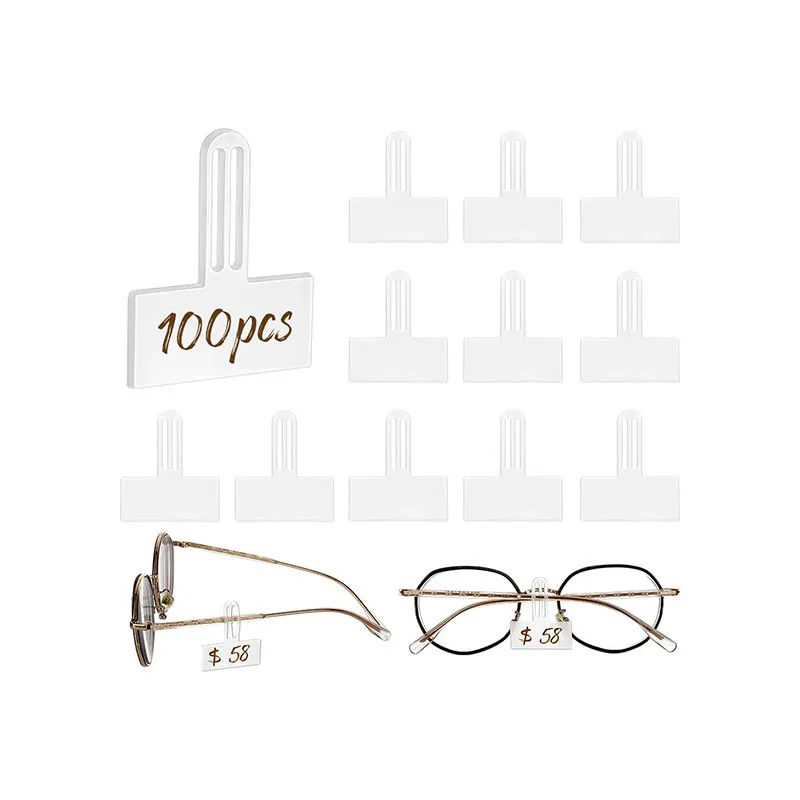 Transparent Price Tags Sleeve Slip-on Eyeglasses Protector Label Tag ...