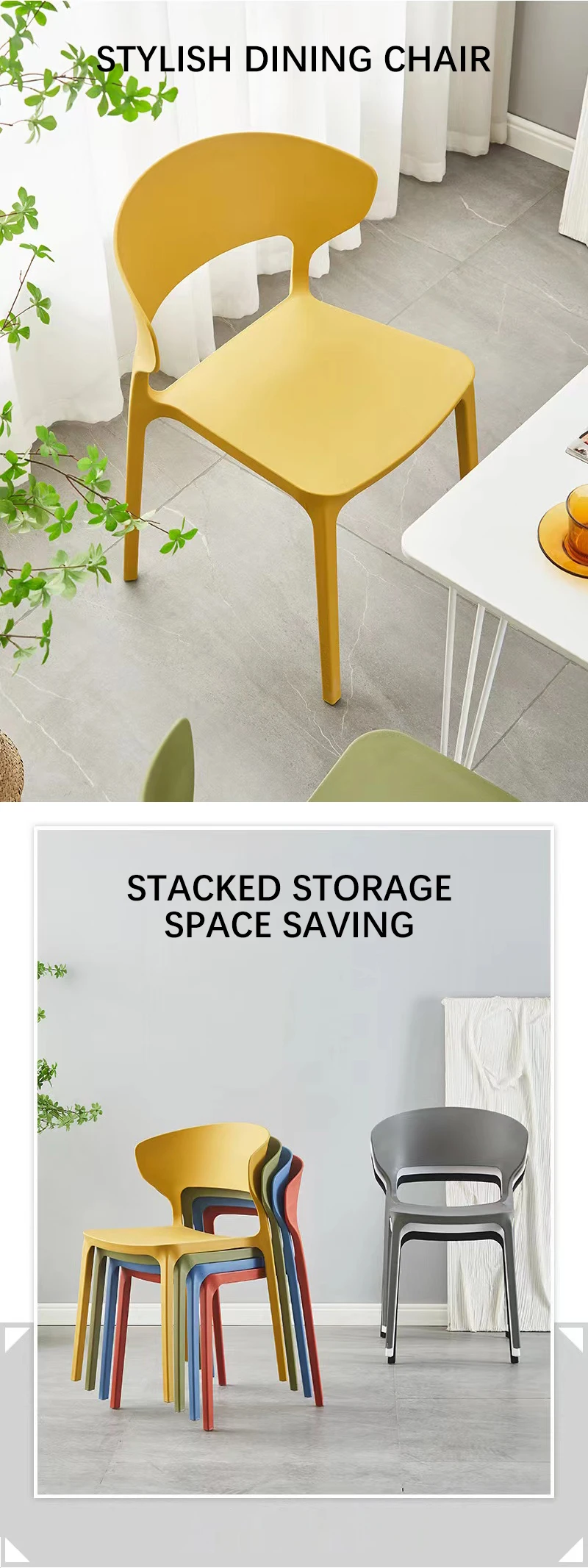 Factory Whole Sale Plastic Chair Strong Material Dining Chair ...