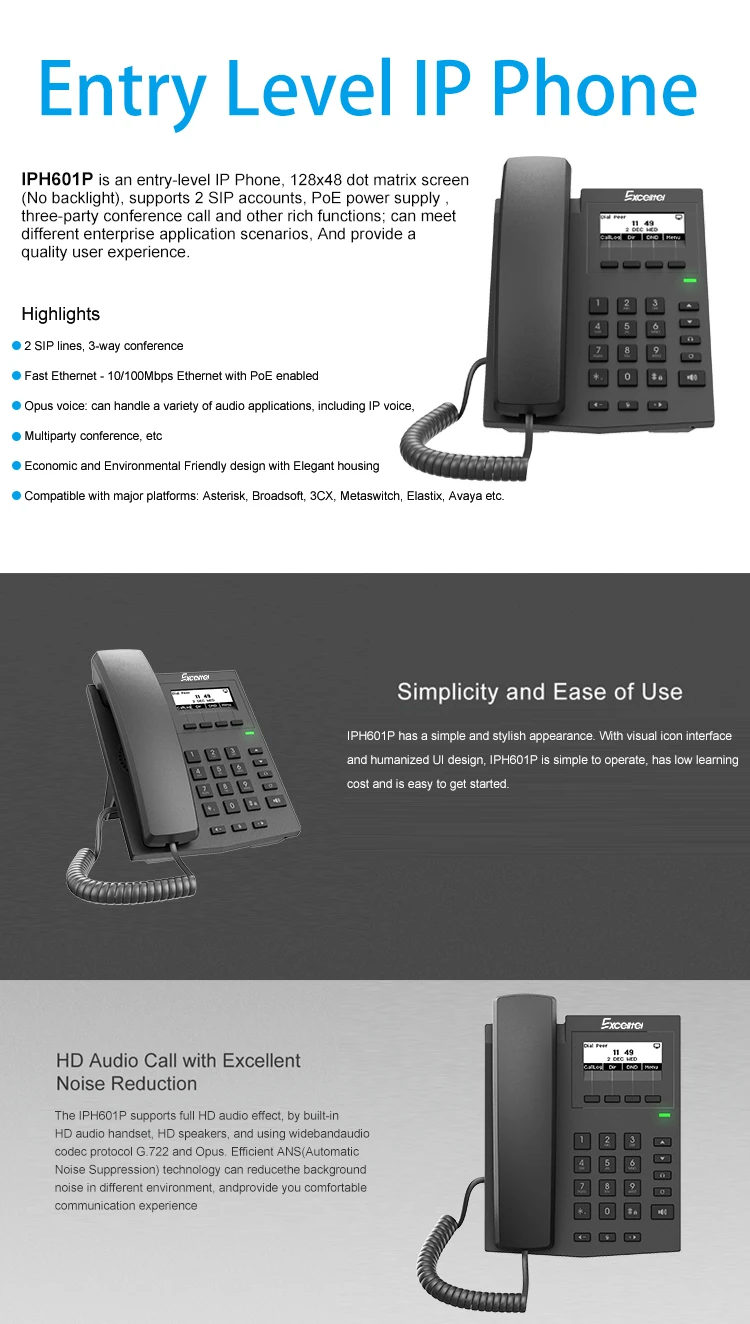 Fanvil X1/X1SP SIP Phone - Entry-Level IP Phone with 2 Lines