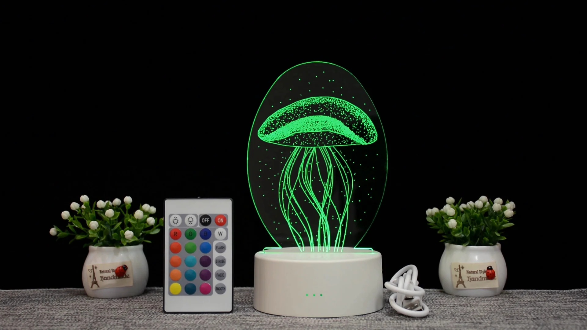 Wholesale Switch Acrylic Led 3d Lamp Base Touch Led Night Light Base ...