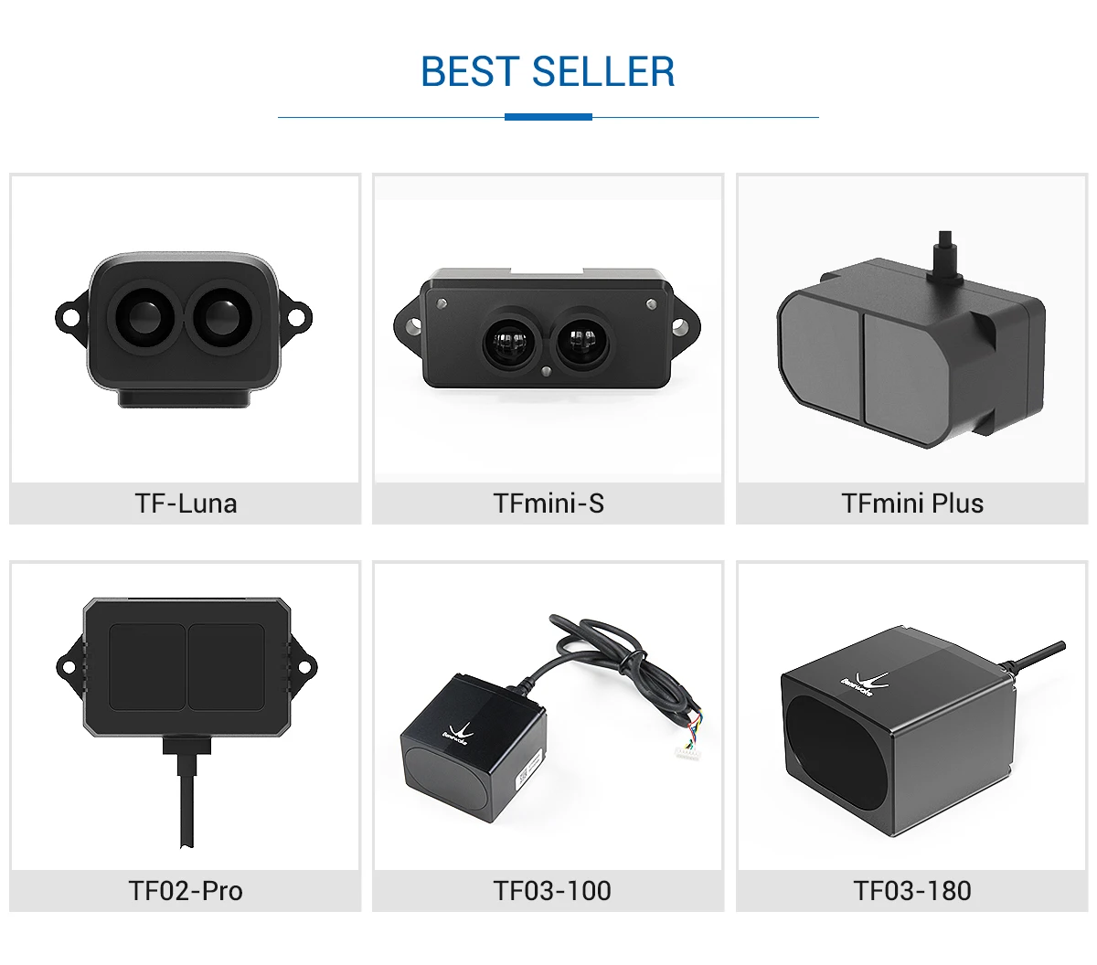 Tfmini-s, Tfmini Plus, Tf-Luna Lidar Sensors for Obstacle Avoidance