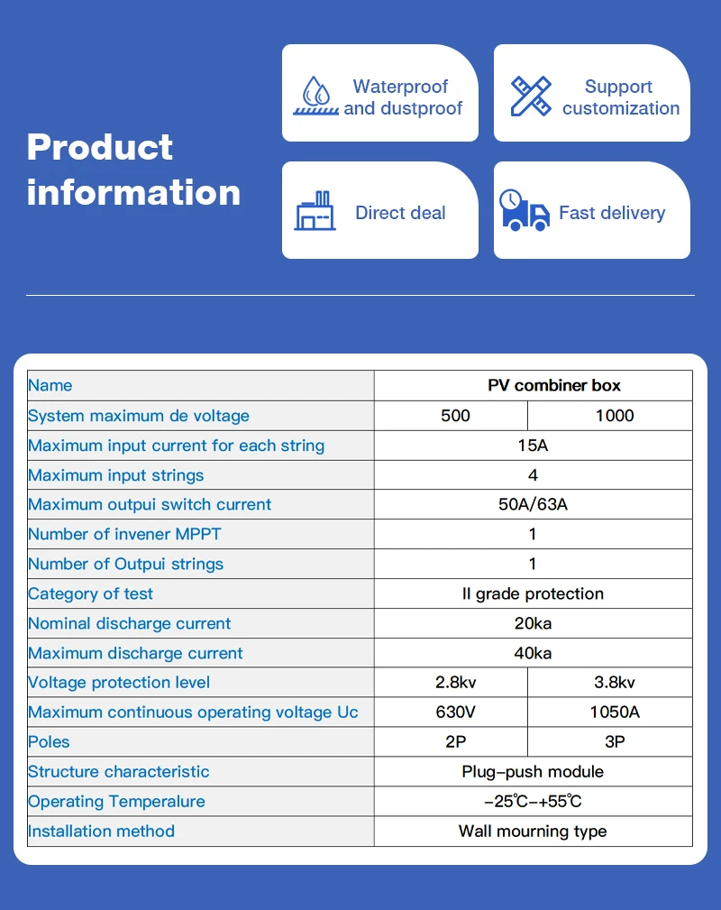 Smart Combiner Box For Solar Panel 2in 1out Ip65 Plastic Pv Combiner ...