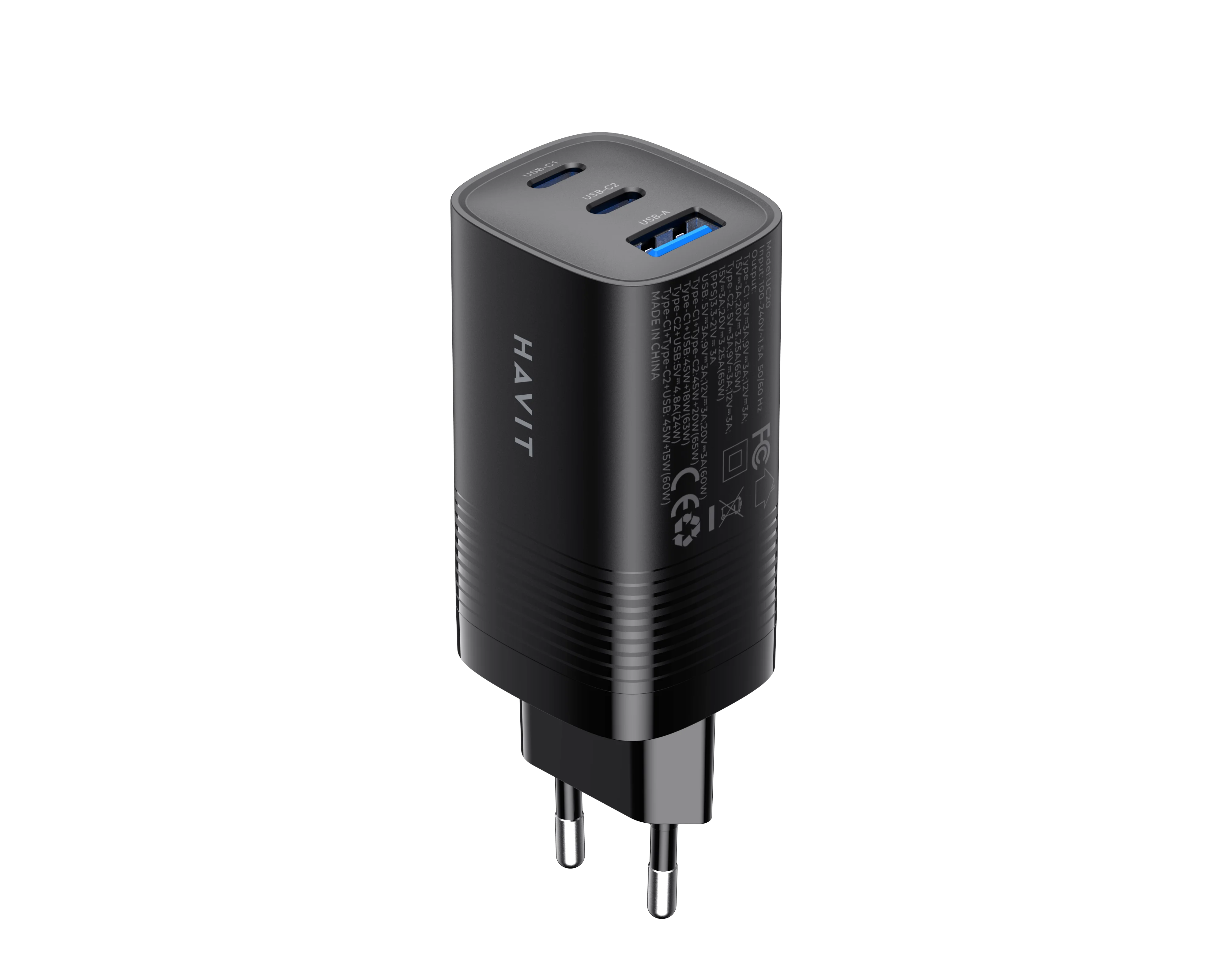 Havit UC20 USB-C Wall Charger 65W PD 3.0 Power Adapter for Iphone ...