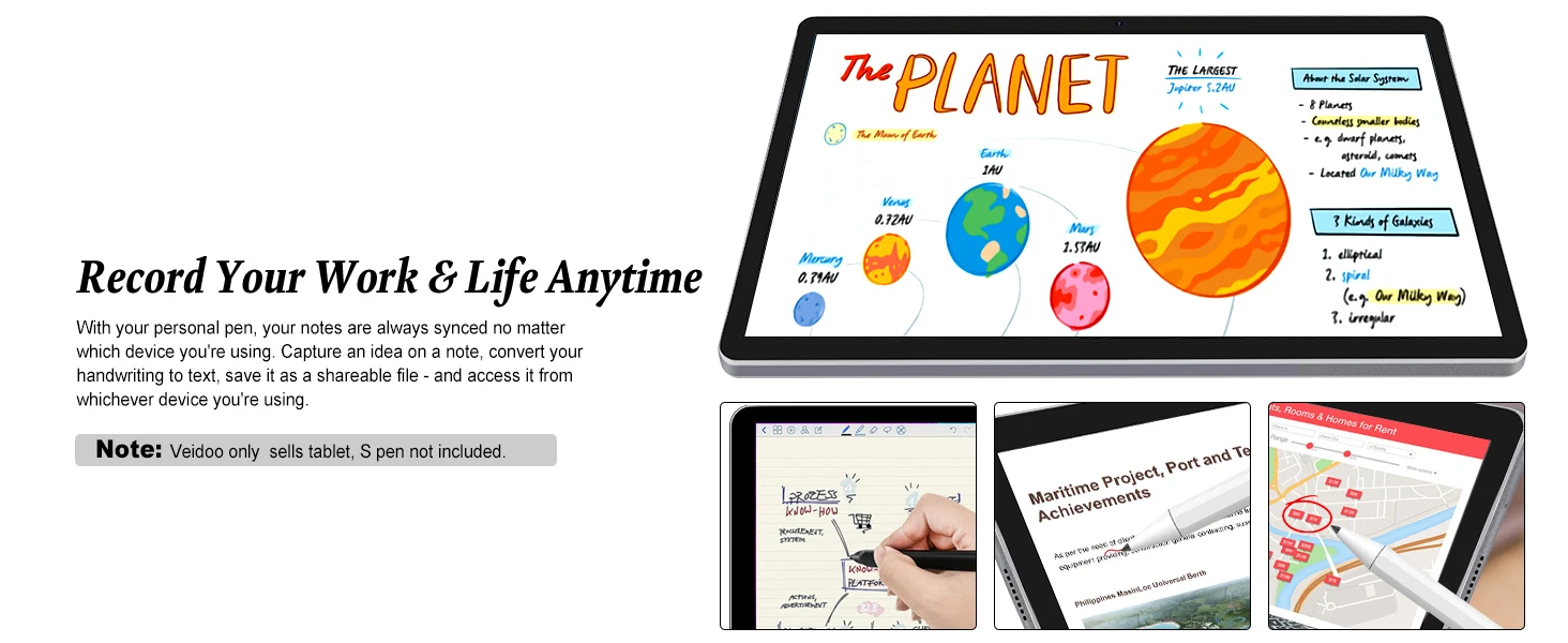 Veidoo 13 Inch Tablet Business 8gb 256gb Octa Core Phablet 2160 X 1440 ...