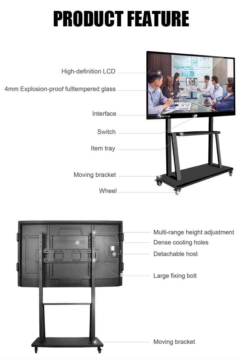 65 Inch Finger Multi Touch Screen Smart Lcd Display Meeting Room ...