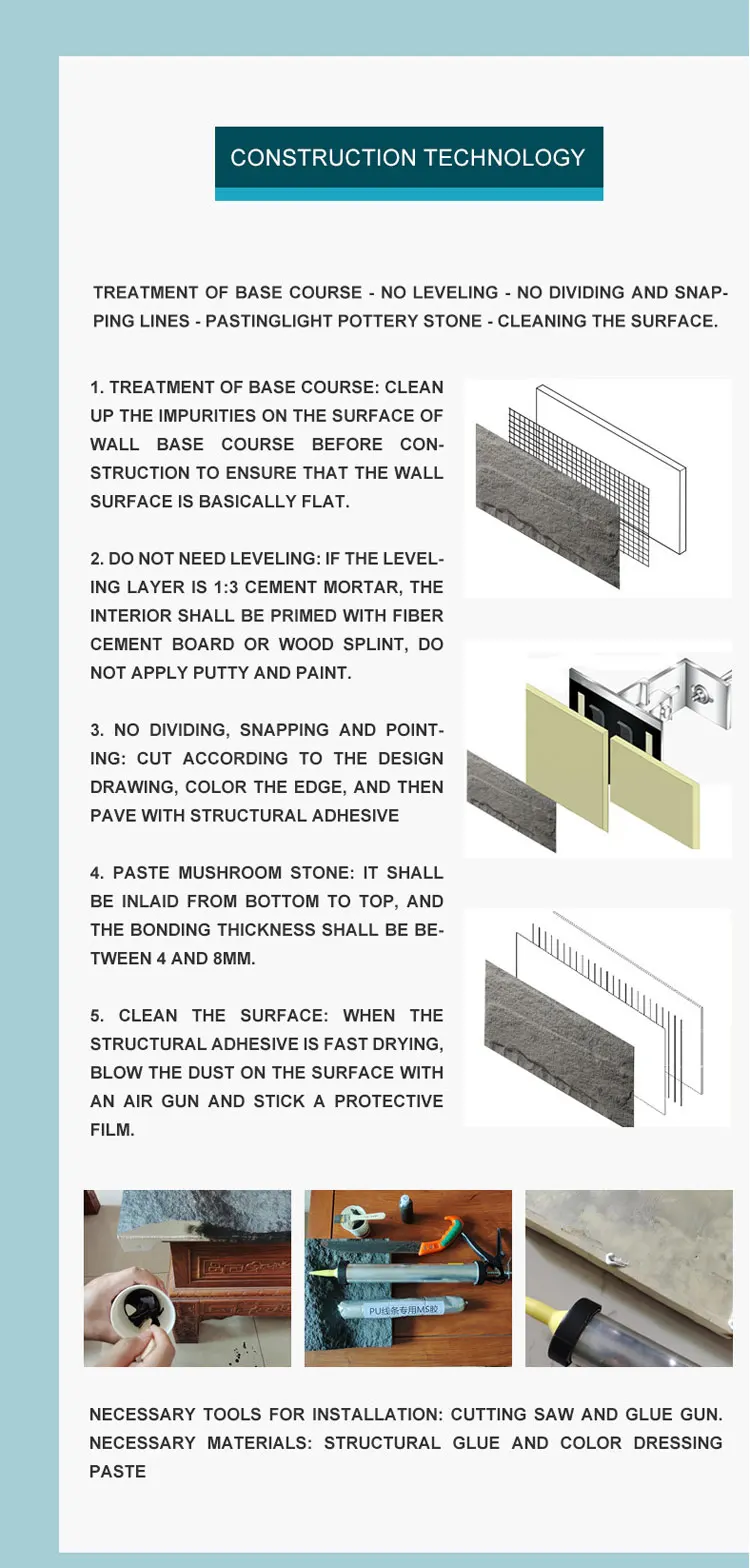 DIY 3D Background PU Stone Wall Panels - Waterproof & Durable
