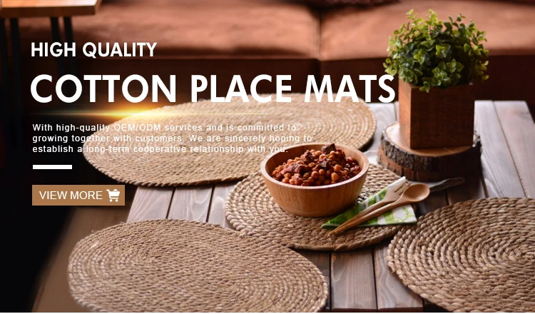 Place Mat Boho Cotton Placemat Bohemian Mat Woven Grass Placemats Table ...