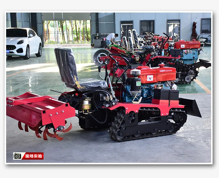 Riding Crawler Rotary Tiller Four-Wheel Multi-Purpose Tiller Greenhouse ...