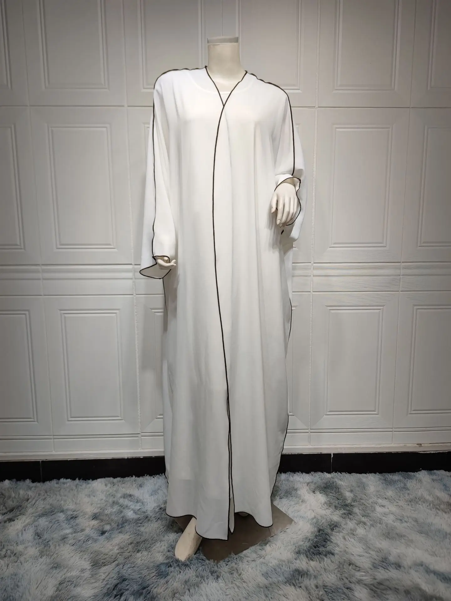 Latest Front Open Kimono Arabic Style Dubai Muslim Abaya Turkish Abaya ...
