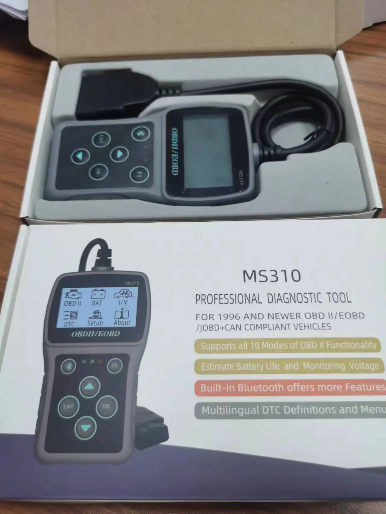 Car OBD2 EOBD Code Scanner Tool - Diagnostic Instrument MS310