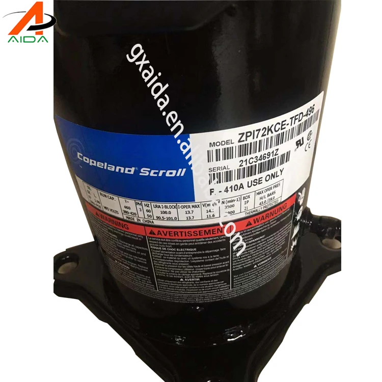 R410a Evi Scroll Compressor Zpi72kce-tfd-496 For Air Conditioner ...