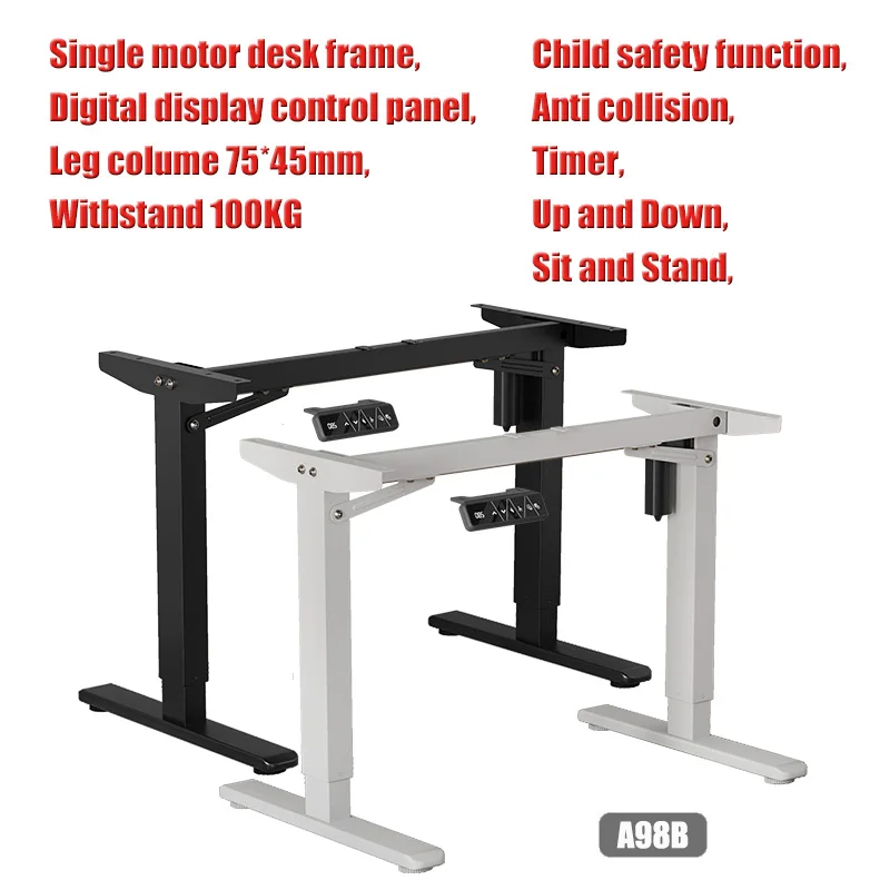 Ergonomic Motorized Electric Sit Stand up Lift Table Frame