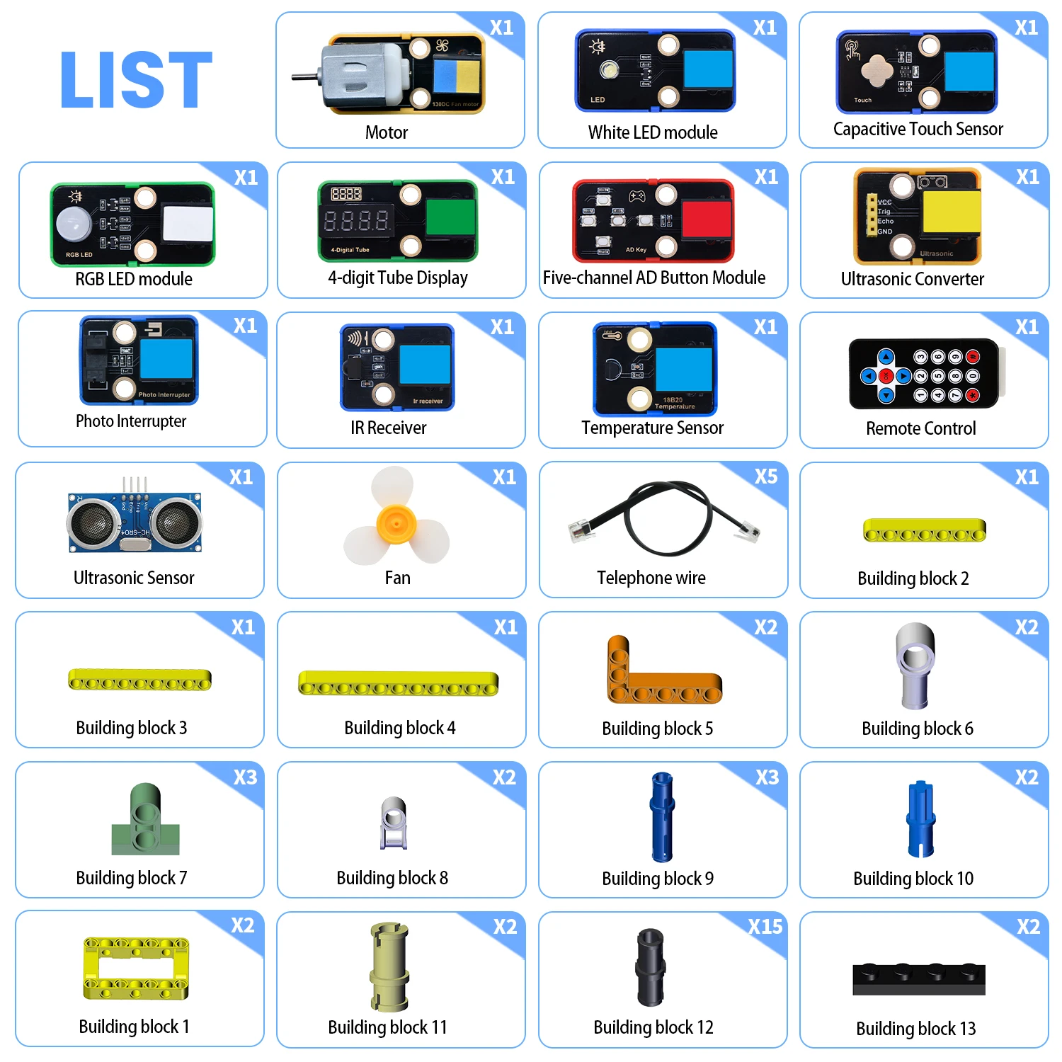 Smart Fan Kit - STEM Education with Electronic Building Blocks