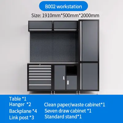 Garage Workstation Modular Workbench Tool Cabinet Workshop Garage ...