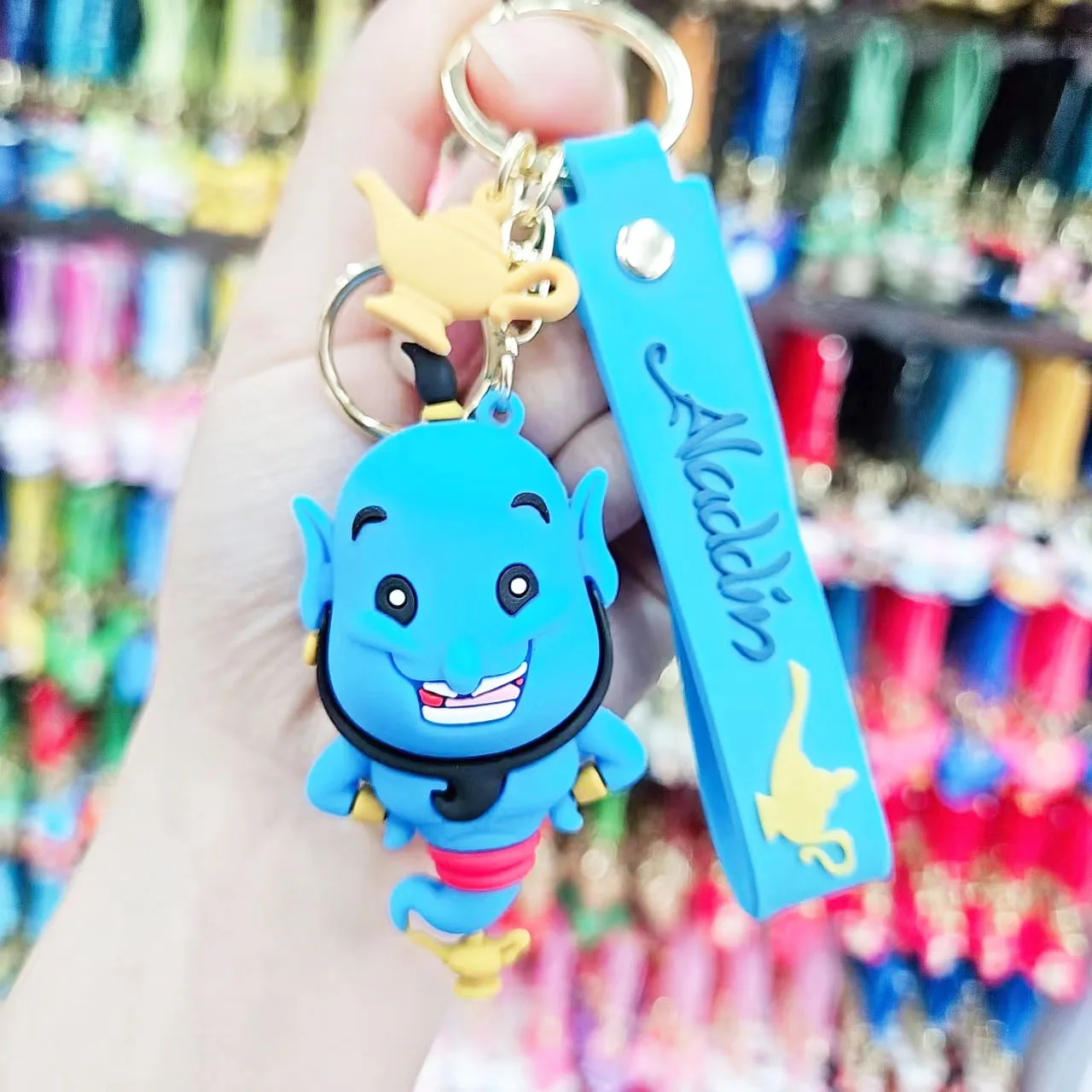6 Style Aladdins Jasmine Cartoon 3d Pvc Bag Pendant Keychains Keyring ...