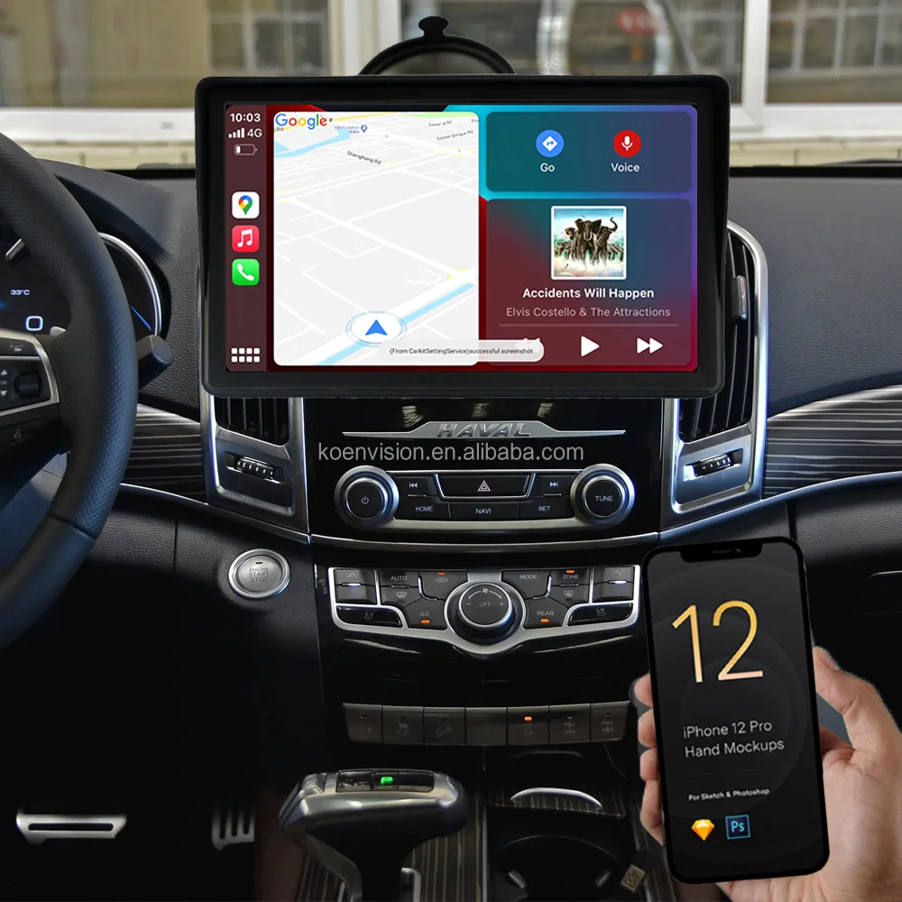 Car Play Monitor with Android Rear View Camera & Wifi GPS