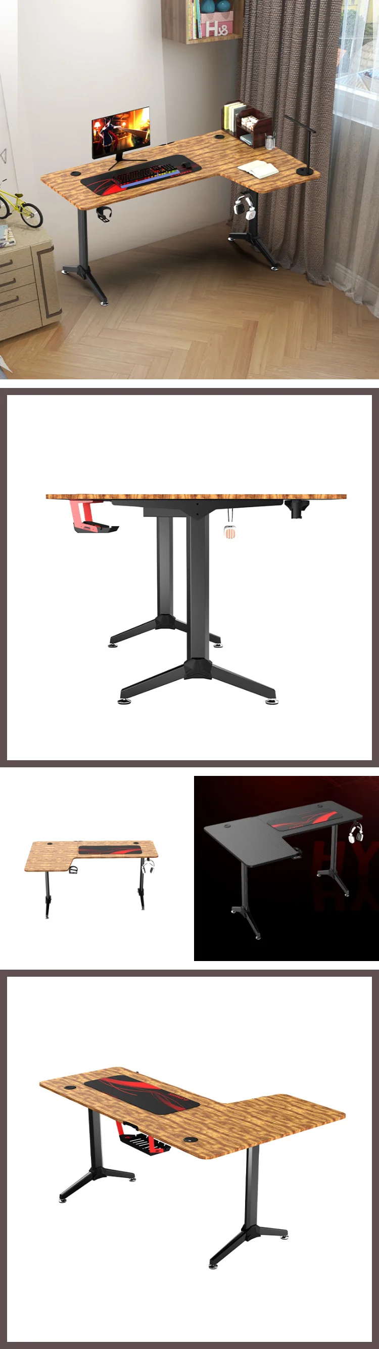 Electric Adjustable Height Computer Desk Lift Desk Ergonomic Lifting ...