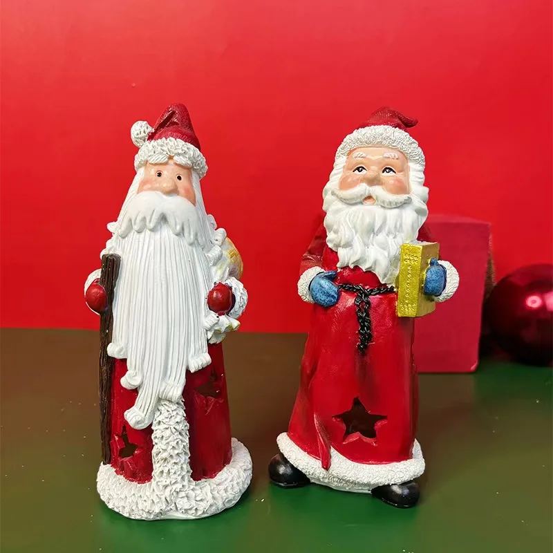 Resin Christmas Santa Lamp For Holiday Decor Christmas Figurines Resin ...