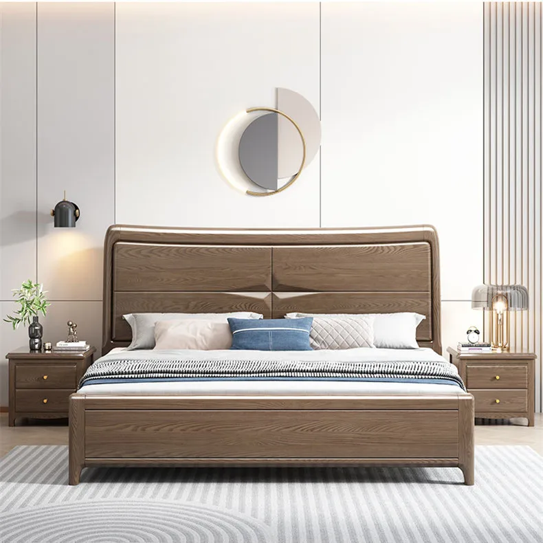 Custom Solid Wood Bed New Chinese Style King Size Wedding Bed With ...