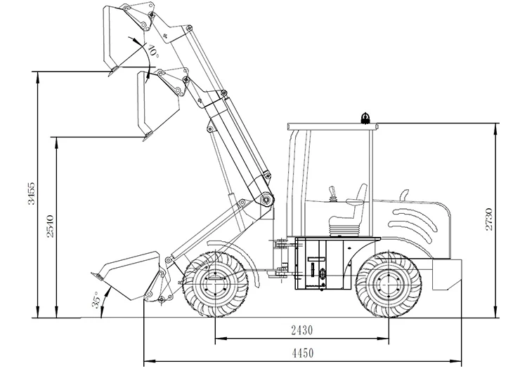 Earth-Moving Machinery Loader TL1500 Construction Machine Front End ...
