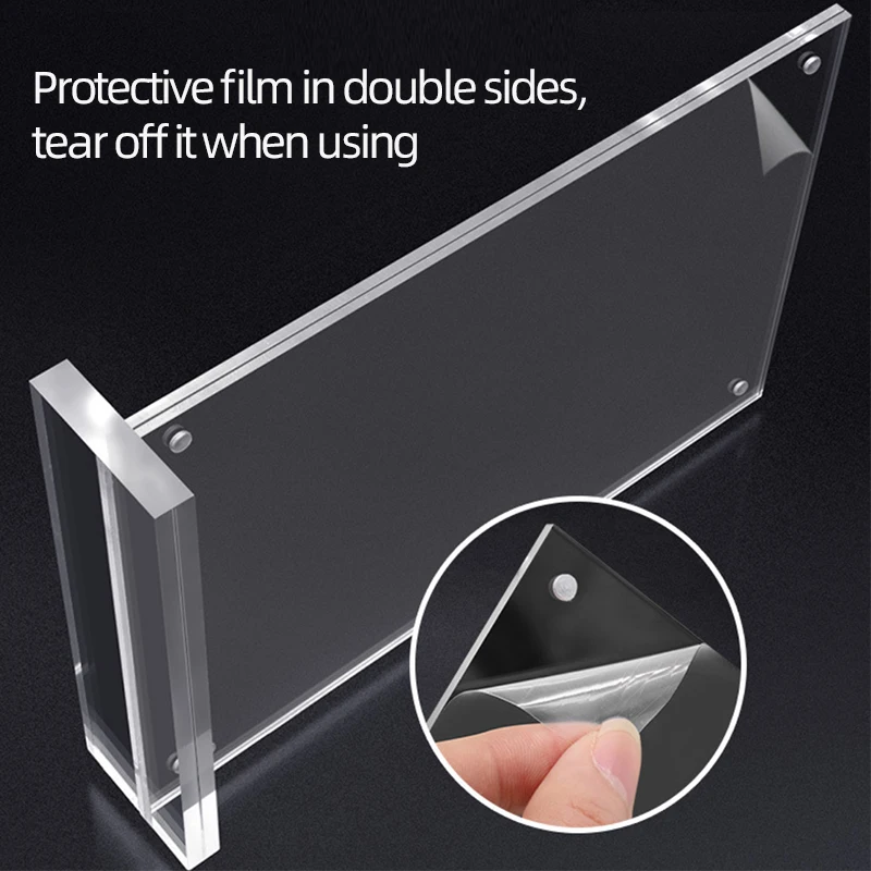 Acrylic Sign Frame With Business Card Pocket Acrylic Business Card ...