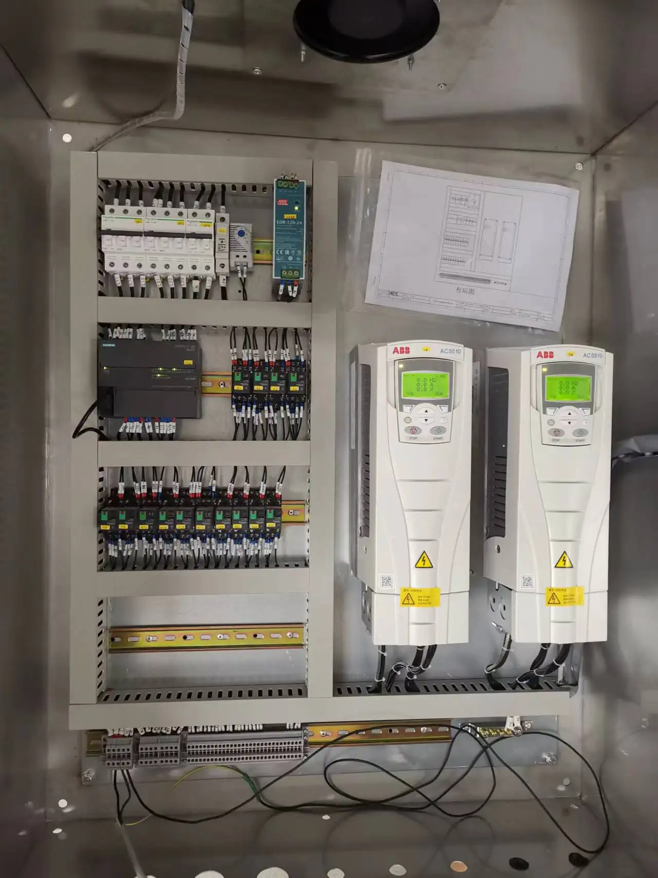 380V 3phase 4 Wire Electrical Switchgear Panel - PLC/VFD