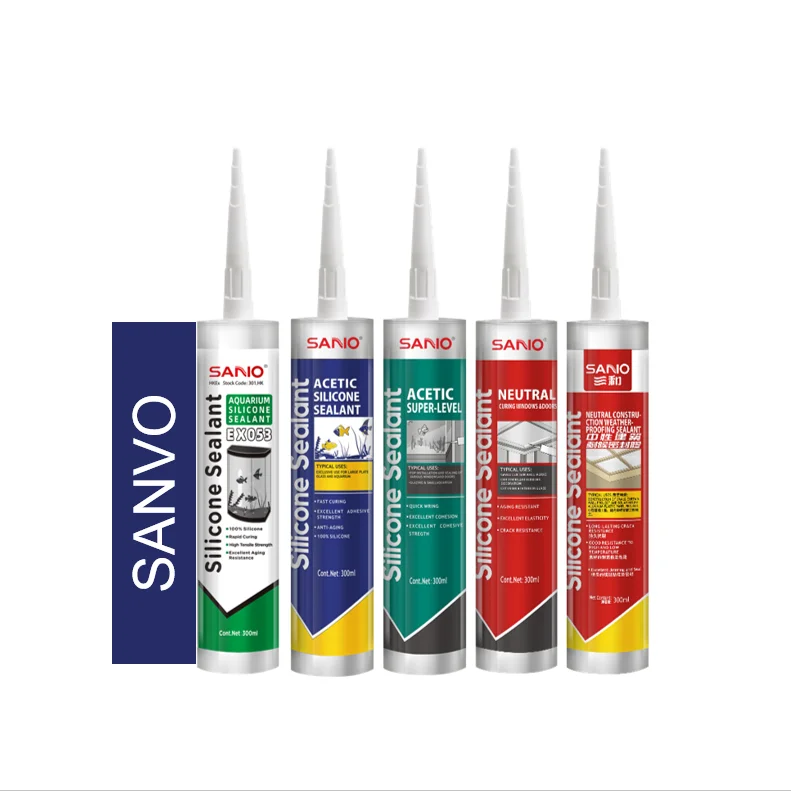 SANVO Clear Acetic Neutral Silicon Sealant Waterproof & Weatherproof ...