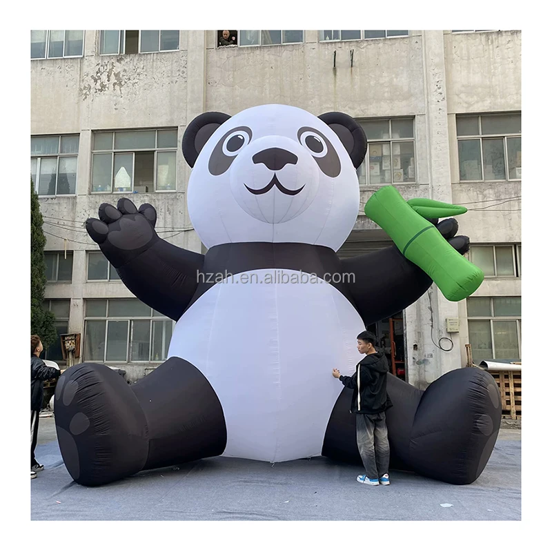 Customized Inflatable Panda with Bamboo Model Balloon Inflatable Panda ...