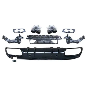 W205 C43 Style Rear Diffuser Car Exterior Accessories Rear Bumper ...