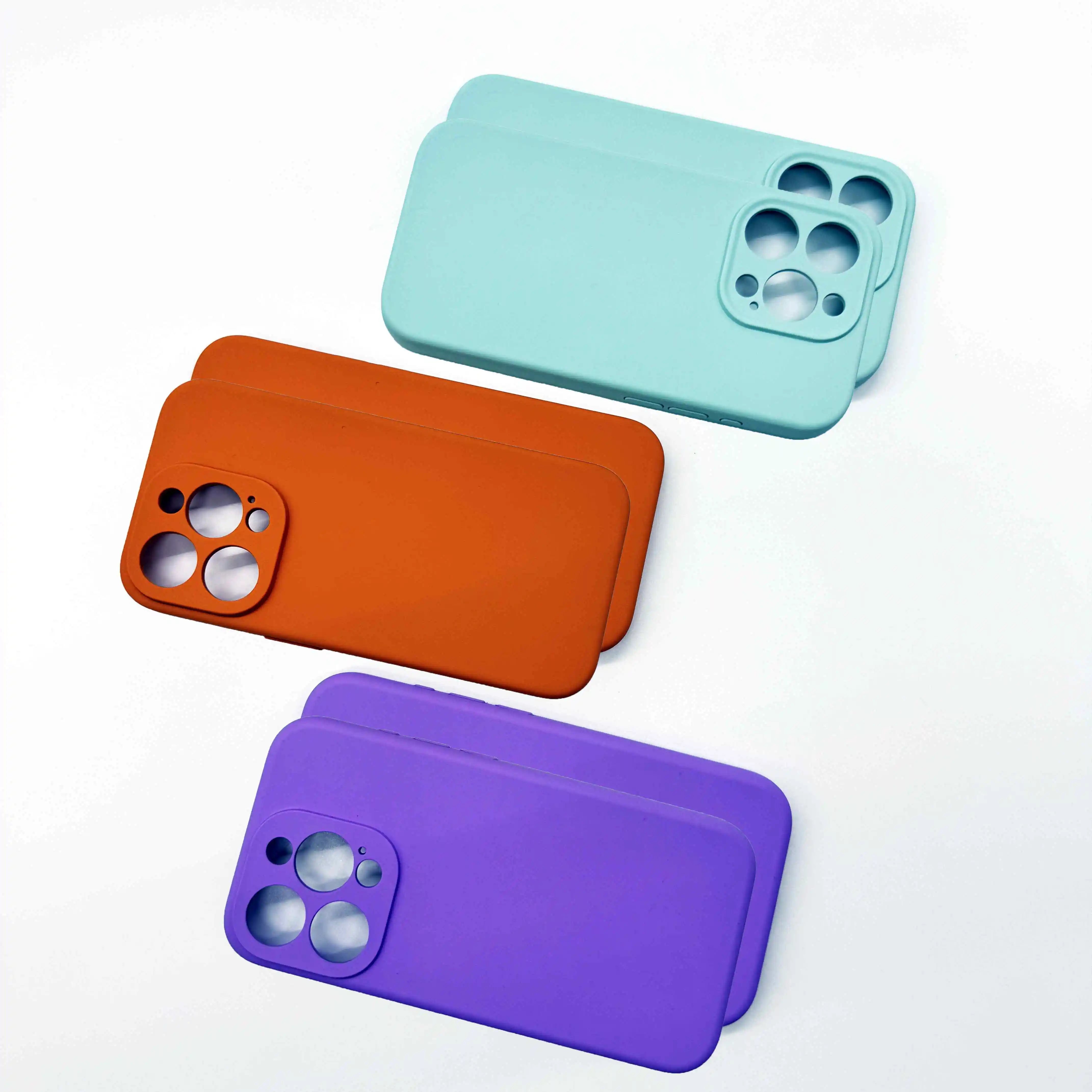 New Simple Solid Color Official Original Logo Liquid Silicone Cell ...