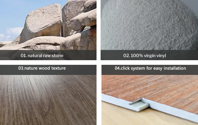 Waterproof Wood Texture Plastic PVC LVP Flooring Vinyl Palnk Tile Click ...