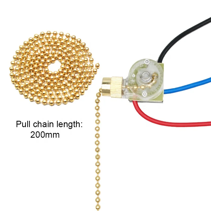 Zing Ear On Off 3 Speed Pull Chain Control Brass 4 Wire 3a 6a 125v 250v ...