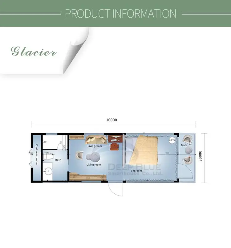 Luxury Modular Hotel Unit For Glamping Site Prefab Light Gauge Steel ...