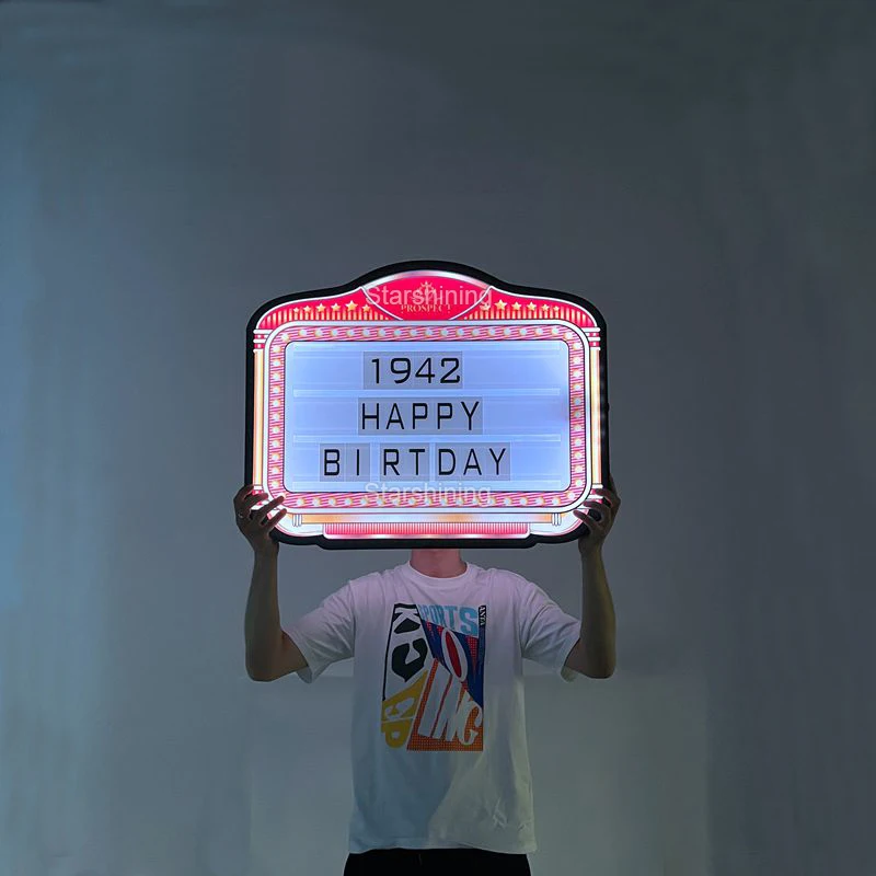 Customized Logo Led Letters Board Vip Display Glorifier Led Marquee ...