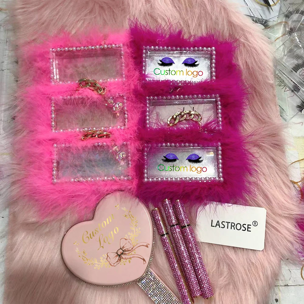 Empty Lash Box Full Strip Eyelash Box Private Label Lashes Case Diamond ...