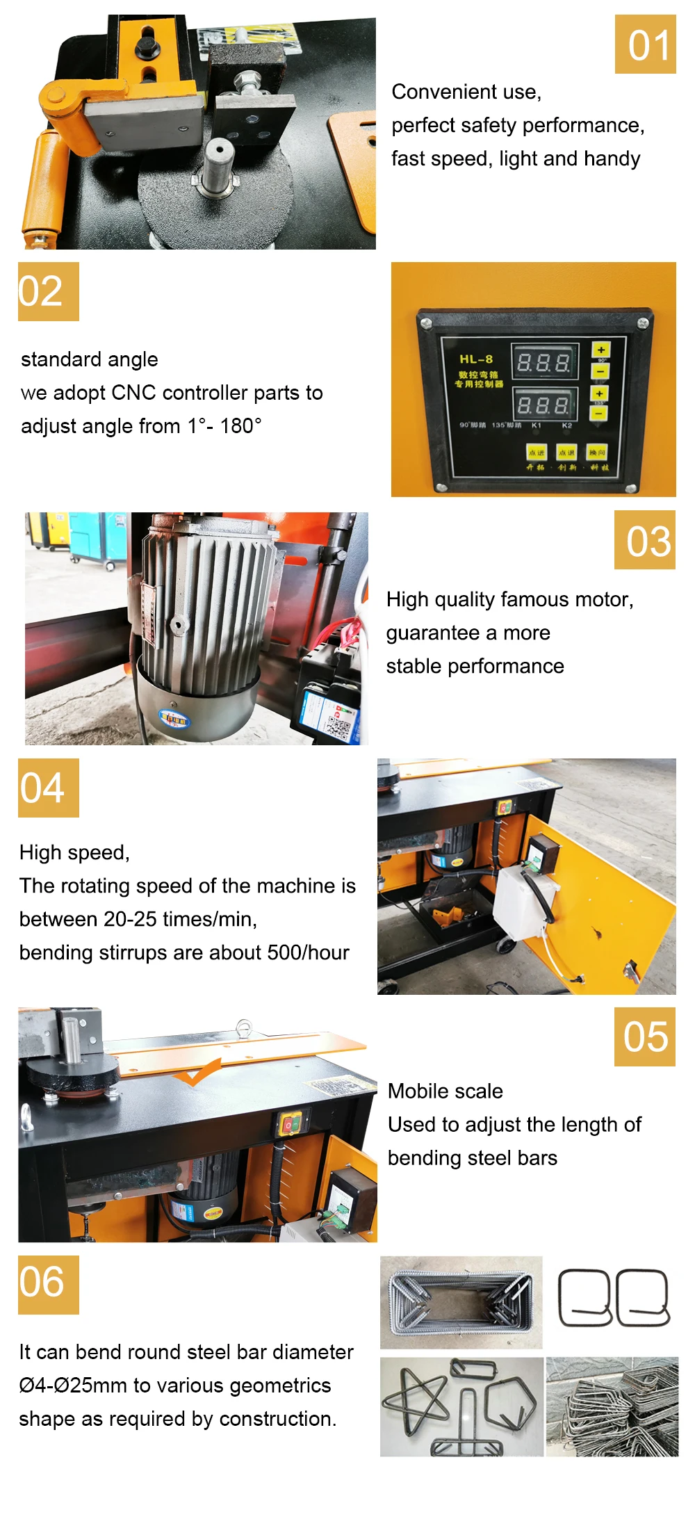 Automatic Rebar Stirrup Bender Bar Bending Machine New Condition ...